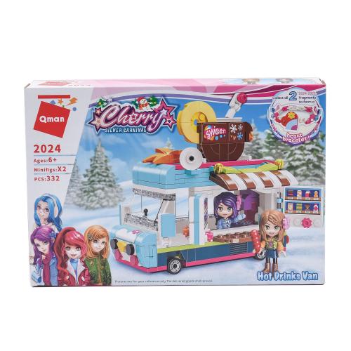Купить Конструктор Qman 2024 (18шт) кафе на колесах, фигу, 2024 Qman - игрушки оптом